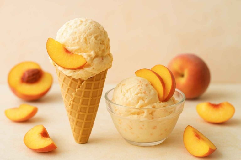 Peach Ice Cream – Viral, Homemade, and Absolutely Creamy