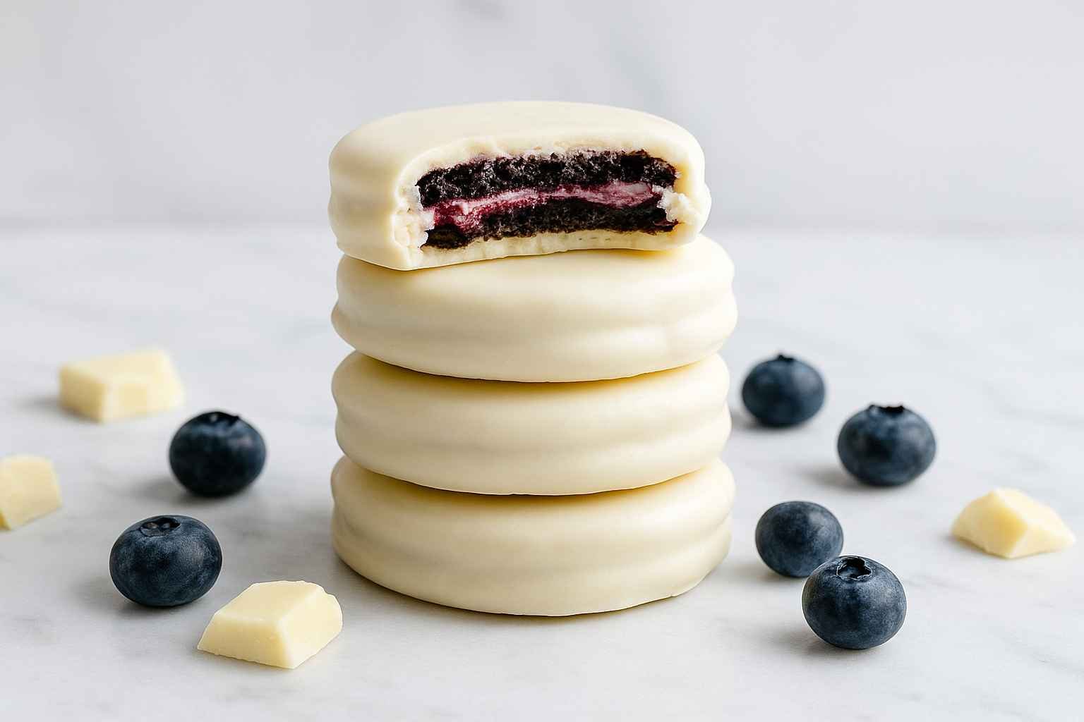 White Chocolate Blueberry Oreos Recipe
